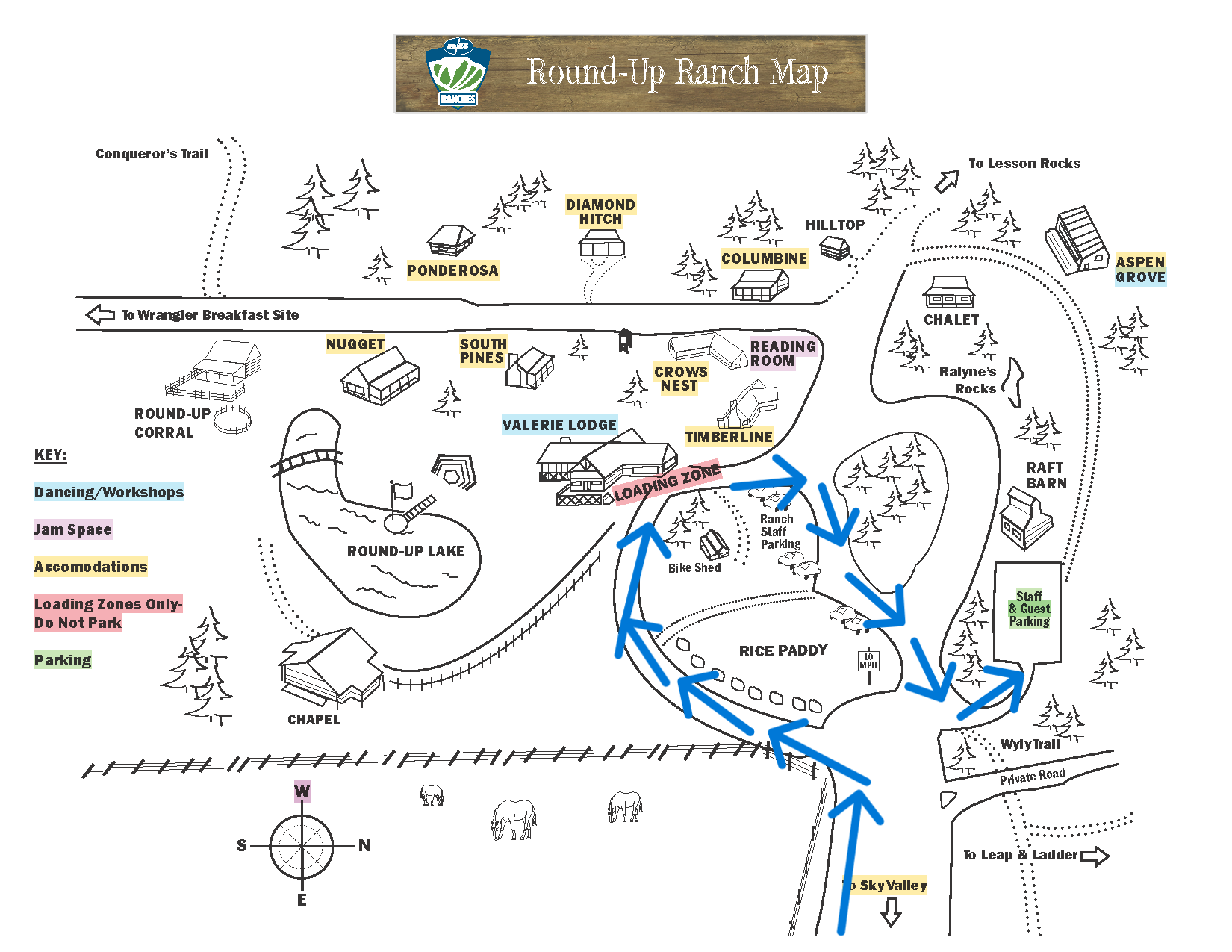Round Up Ranch Map – Stellar Days & Nights – Rocky Mountain Ranch Dance